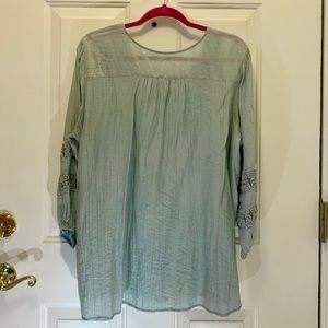 Unknown | Tops | Muted Light Or Mint Green Top With Lots Of Detail ...